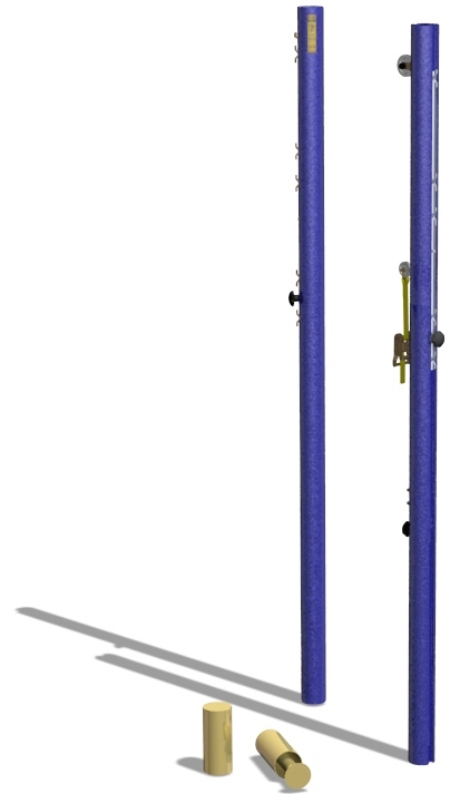 Competition socketed volleyball posts | Gym-Tech