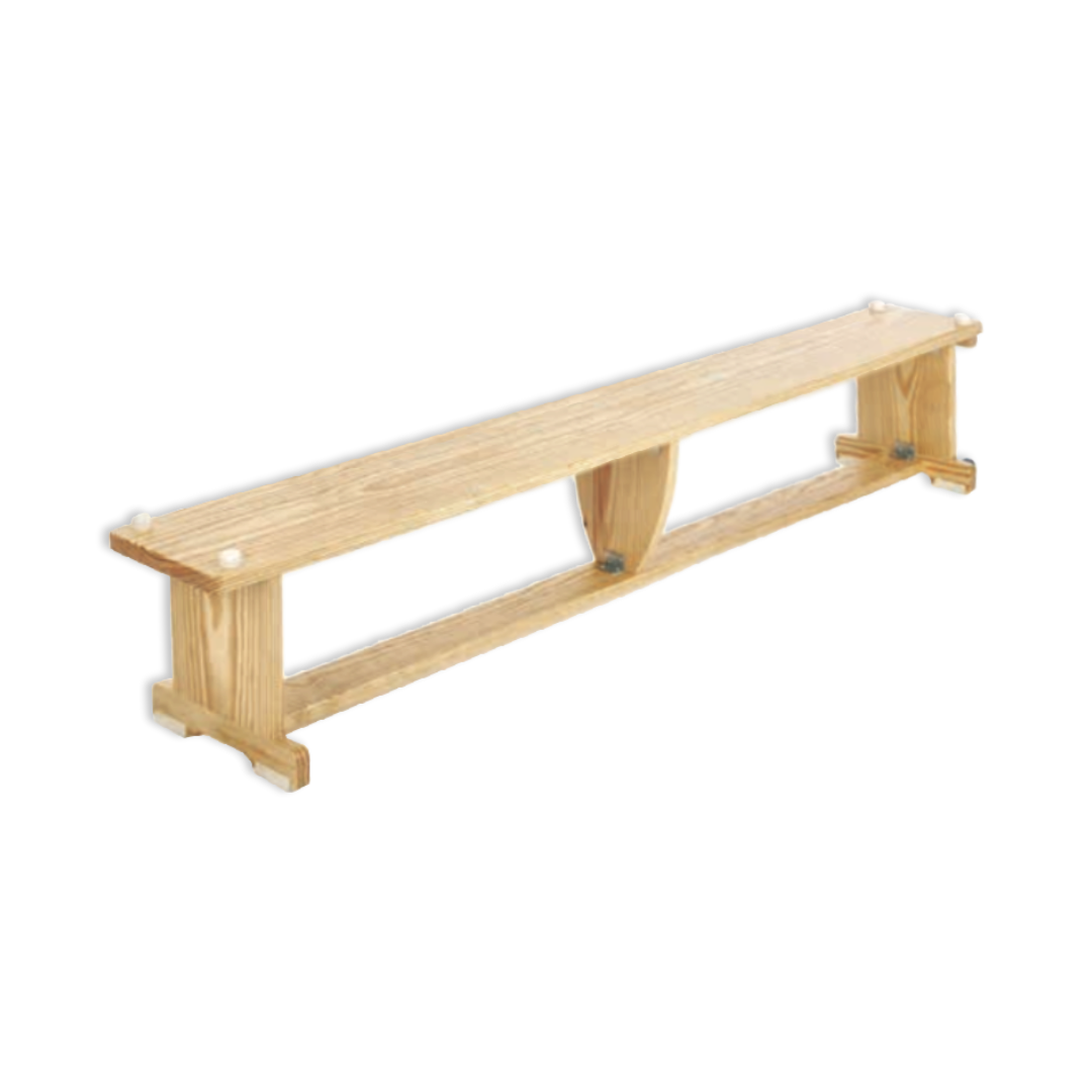 ActivBench PE Bench in Natural Wood Finish | Gym-Tech