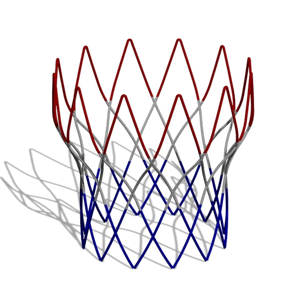 Basketball Nets in White or Red, White, & Blue | Gym-Tech